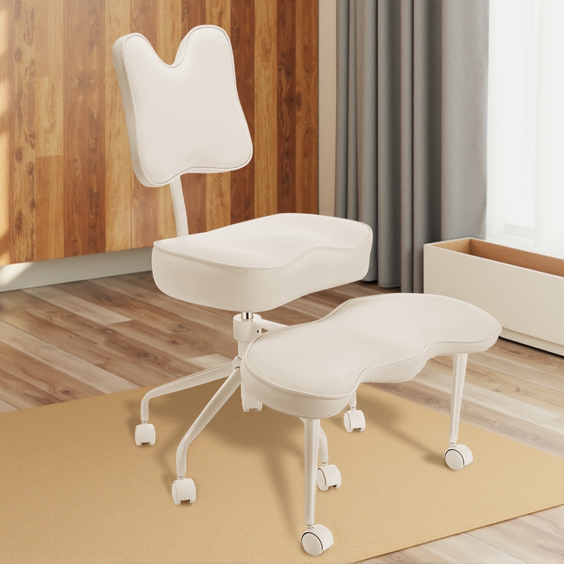 Cross Legged Officce Chair with Wheels, ADHD Meditation Chair, Extra ...