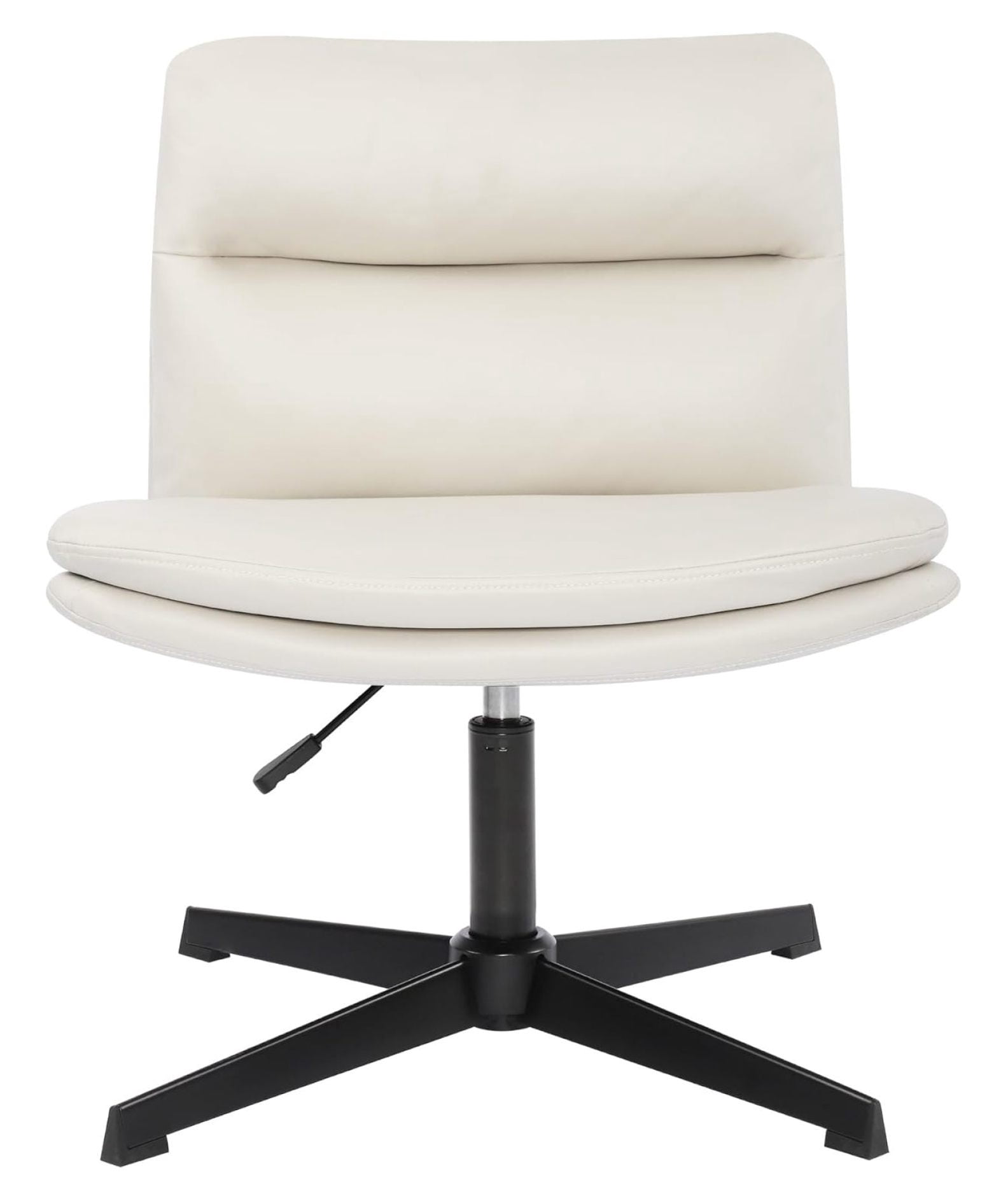 Cross Legged Office Chair,Armless Desk Chair NO Wheels,Modern Swivel ...