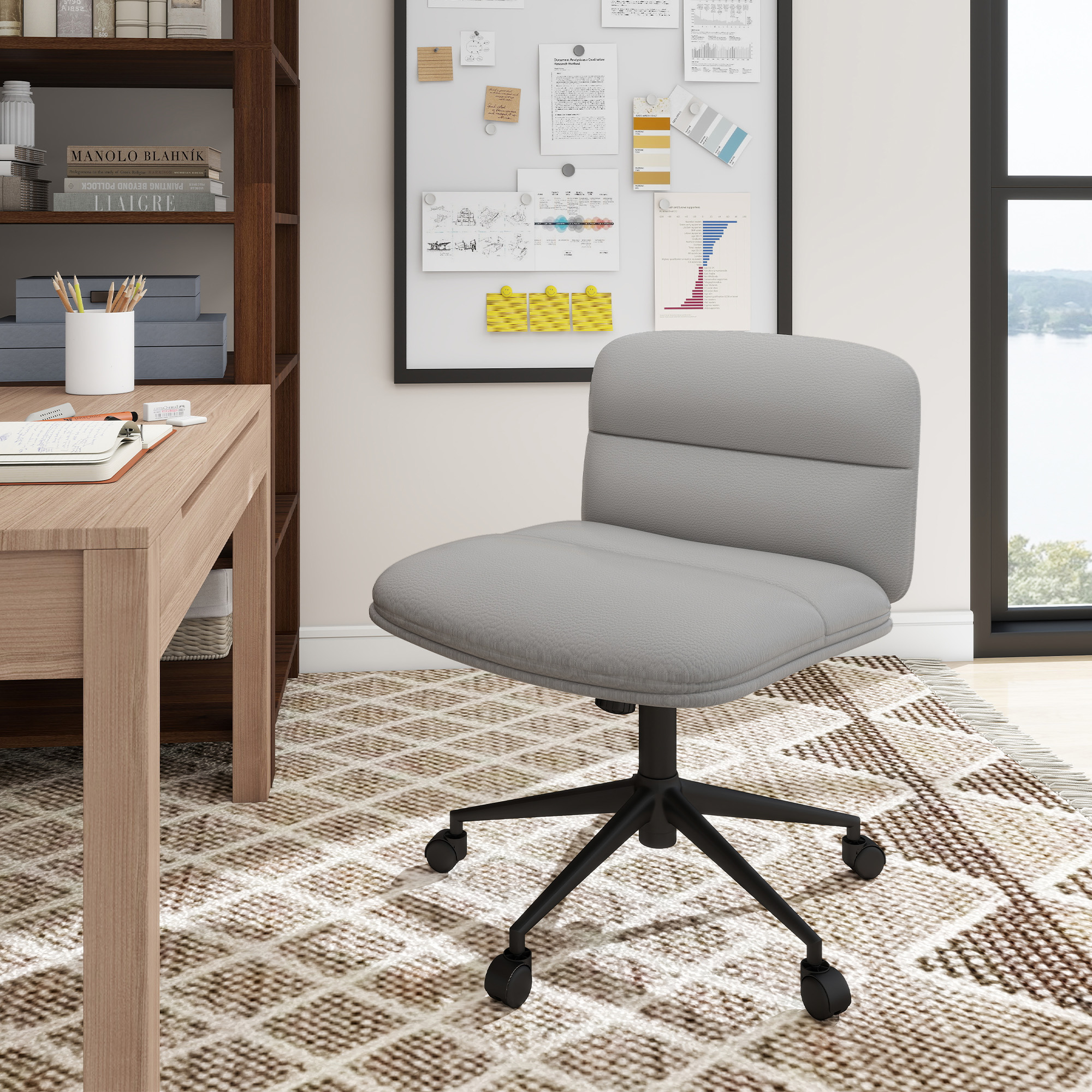 BALT Mid-Back Fly Chair, 27w x 26-1/2d x 37-1/2 to 41h, Black - Walmart.com