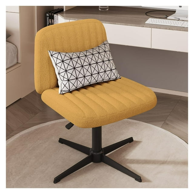 Cross Legged Office Chair,Criss Cross Chair Armless Wide Seat Ergonomic ...
