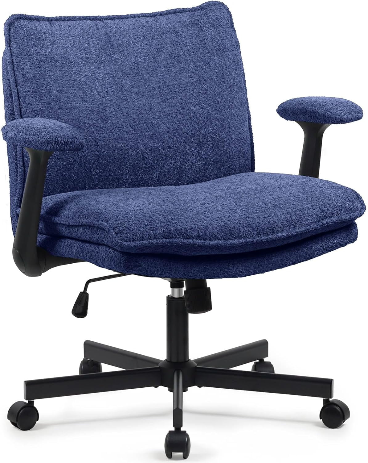 Cross Legged Office Chair, Criss Cross Desk Chair with Wheels and Flip ...