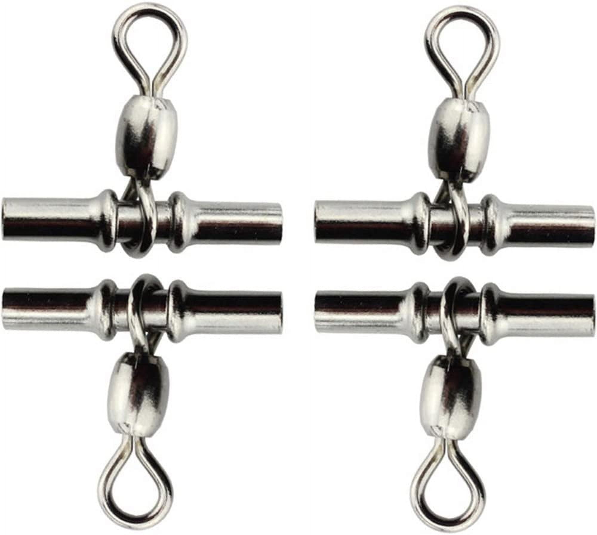 Cross Line Fishing Swivels 30Pcs 3 Way T Shape Fishing Swivel Sleeves ...