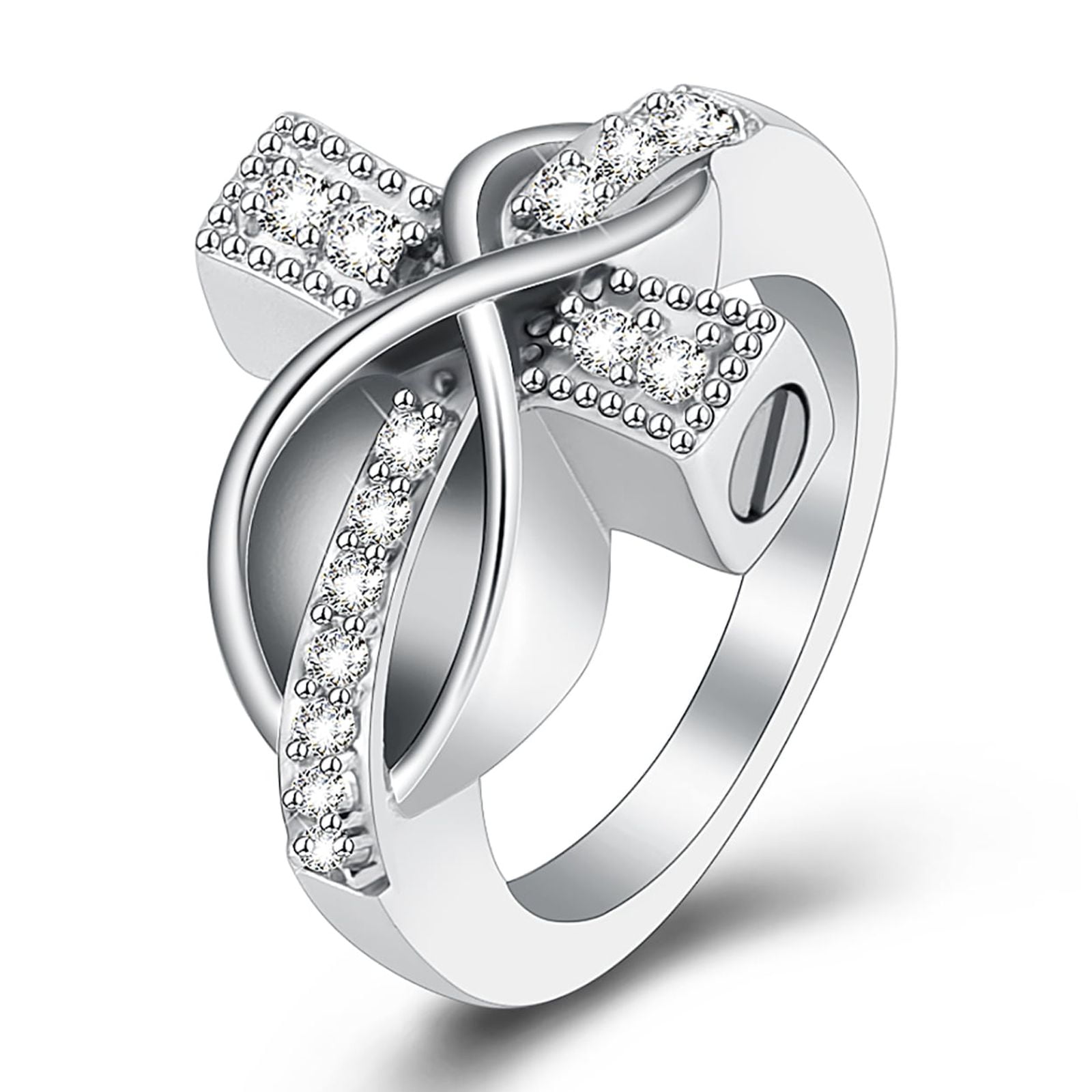 Cross Locket Urn Ring Infinity Love Funeral Memorial Cremation Urn Ring ...