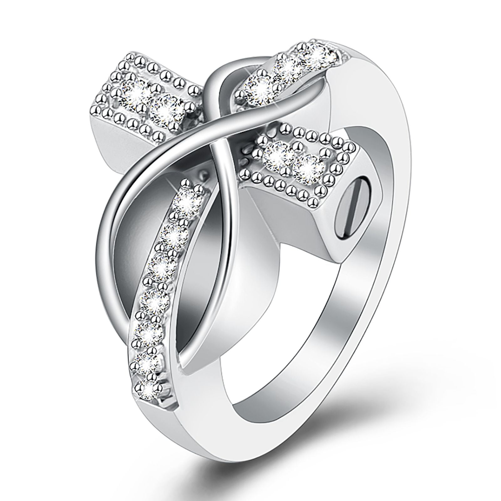 Cross Locket Urn Ring Infinity Love Funeral Memorial Cremation Urn Ring ...