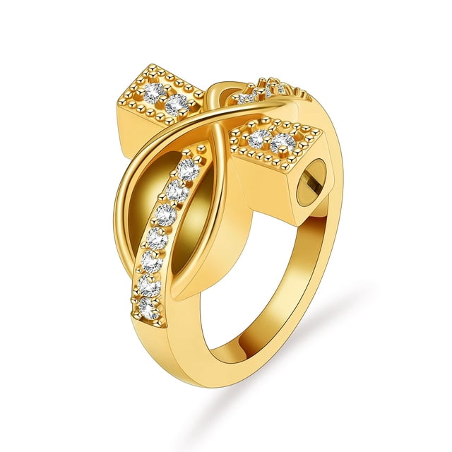 Cross Locket Urn Ring Infinity Love Funeral Memorial Cremation Urn Ring ...