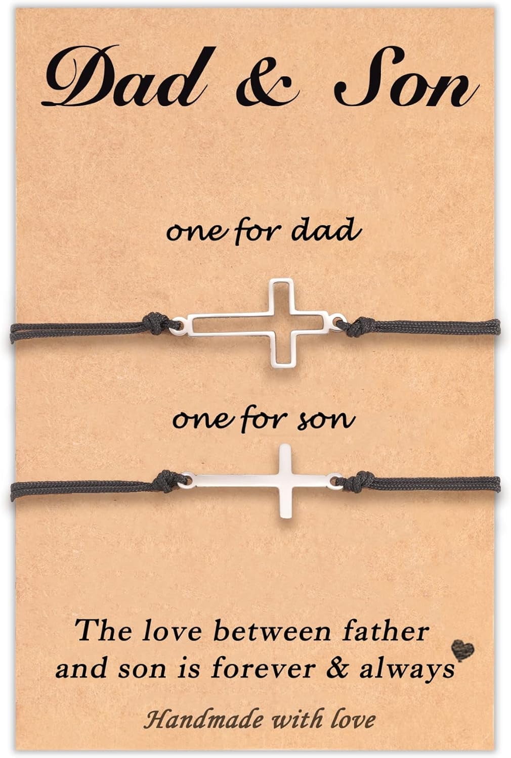 Cross Matching Bracelets Gifts for Dad Daughter/Mom Son/Mother Daughter ...