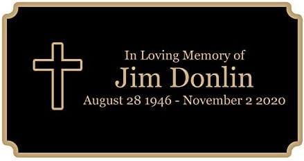 Cross Memorial Plaque, Plate, Door Plates, Signage, Laser Engraved in ...