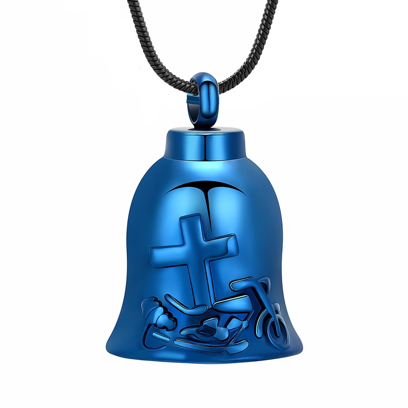 Cross Motorcycle Soundable Bell Urn Pendant Cremation Jewelry for Ashes ...
