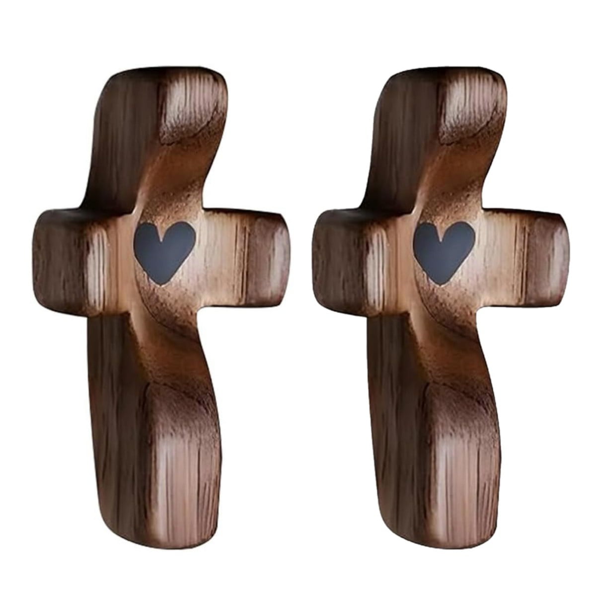 Cross My Heart Encouragement Gift, Small Wooden Hand Held Cross, Wooden ...