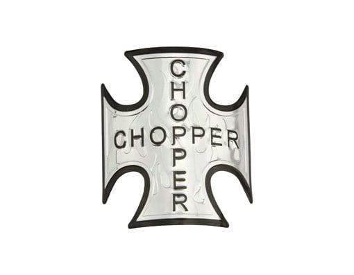 Cross Name Plate Chrome W/Flame. Bike name plate, bicycle name plate ...