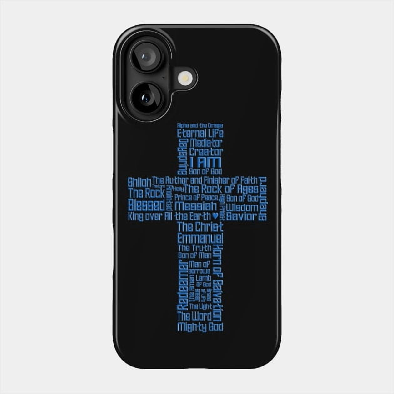 Cross Names of Jesus Blue Christian Religious Symbolism Case for Apple ...