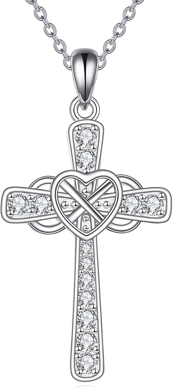 Cross Necklace 925 Sterling Silver Cross Jewelry Pendant Necklaces ...