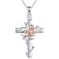 Cross Necklace 925 Sterling Silver Tree of Life Family Tree Protection ...