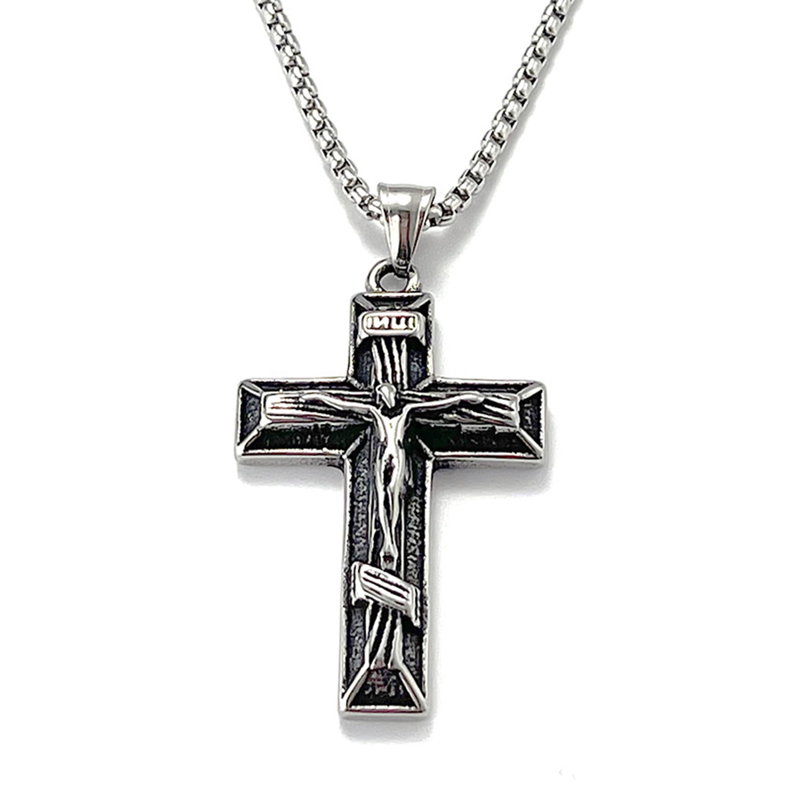 Cross Necklace Faith Pendant Plated Dainty Chain Minimalist Simple Tiny ...