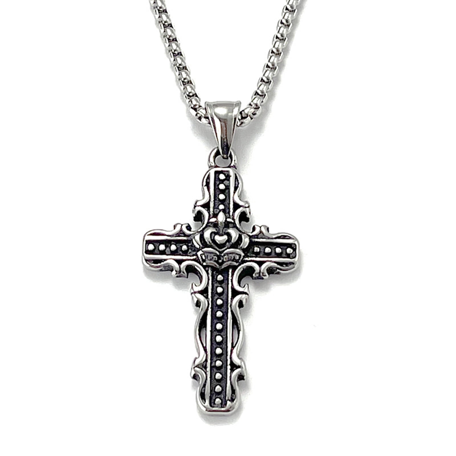 Cross Necklace Faith Pendant Plated Dainty Chain Minimalist Simple Tiny ...