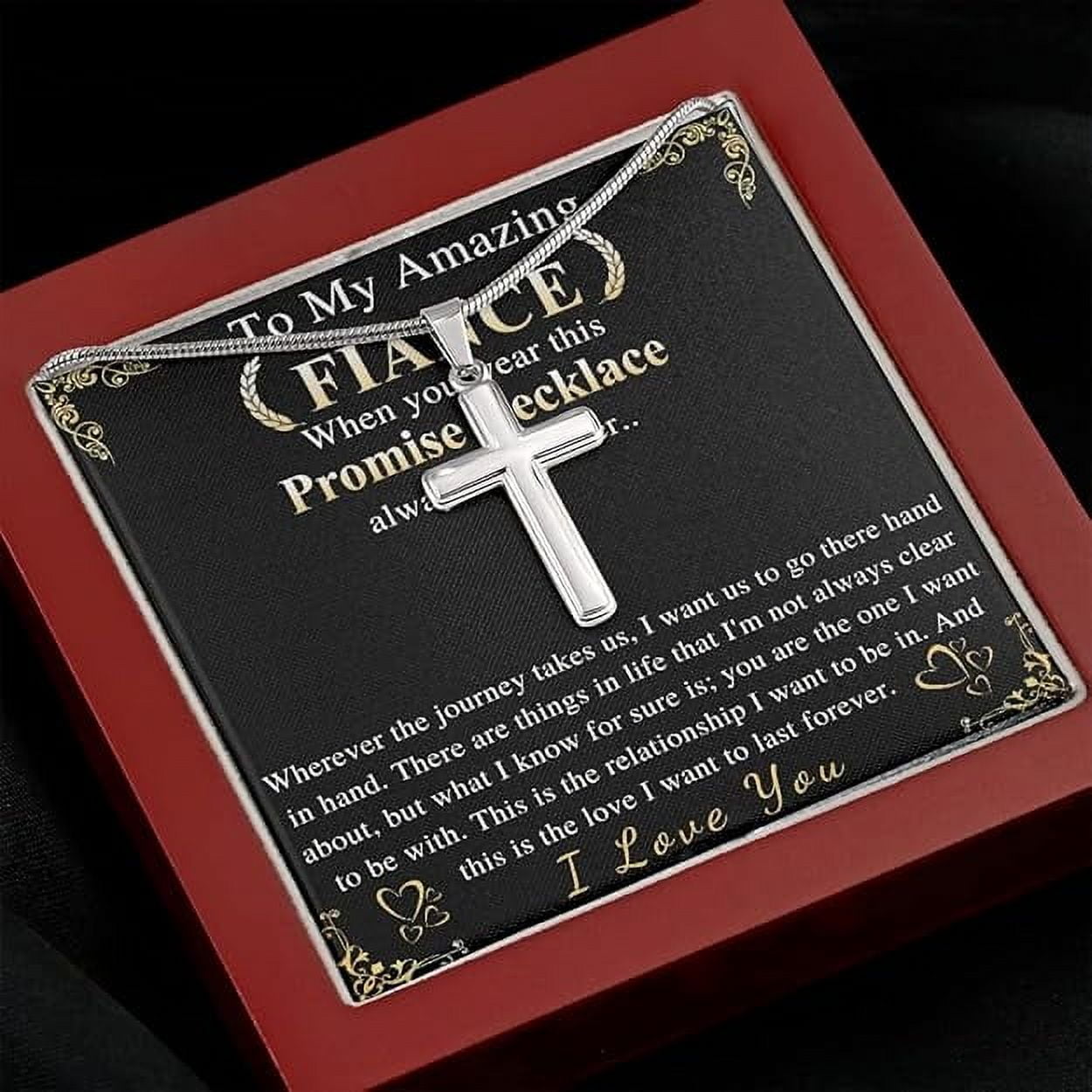 Cross Necklace Gift For Male Fiance, Christmas Gift For Fiance From ...