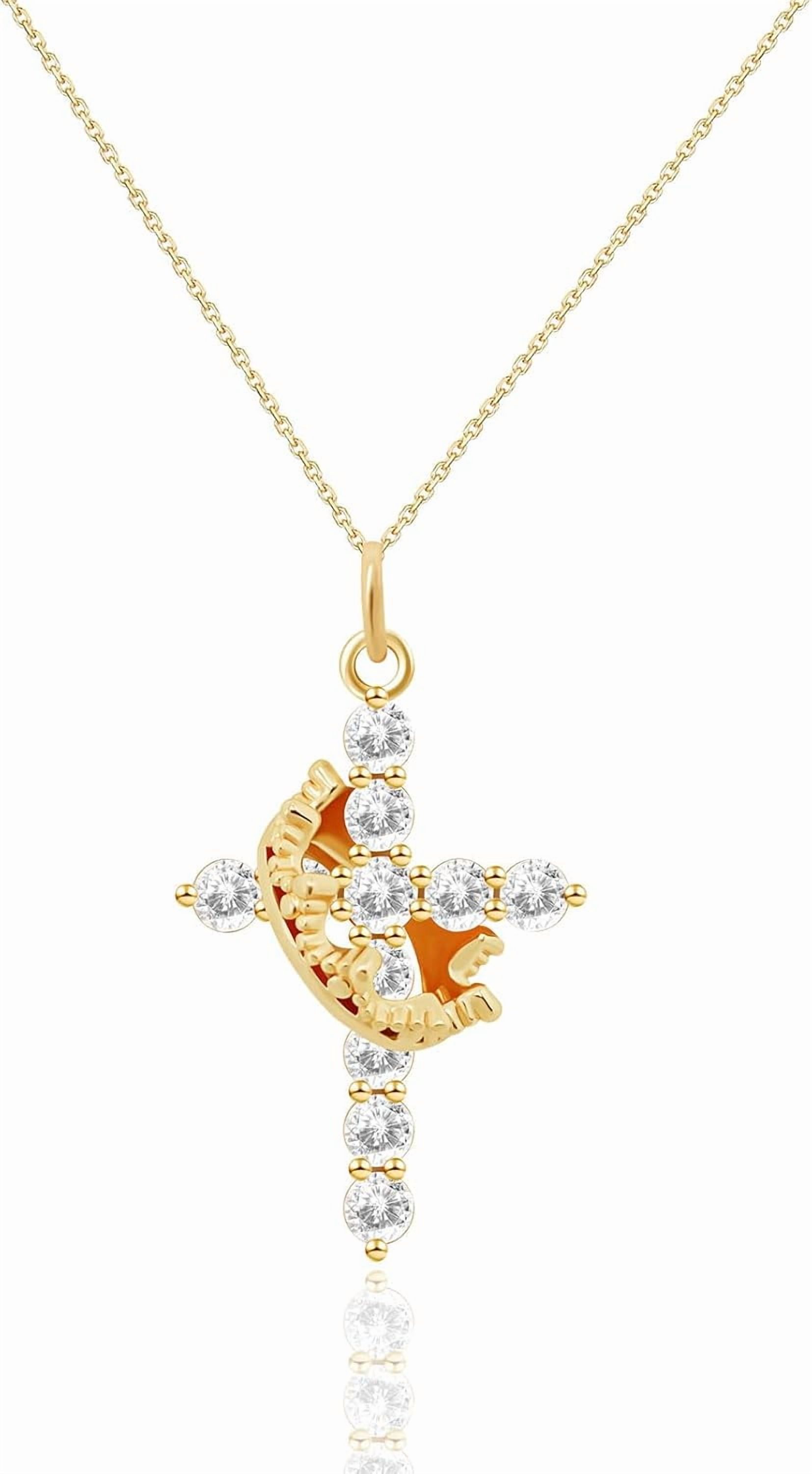 Cross Necklace for Top Women, Stainless Steels Professionally Plated ...