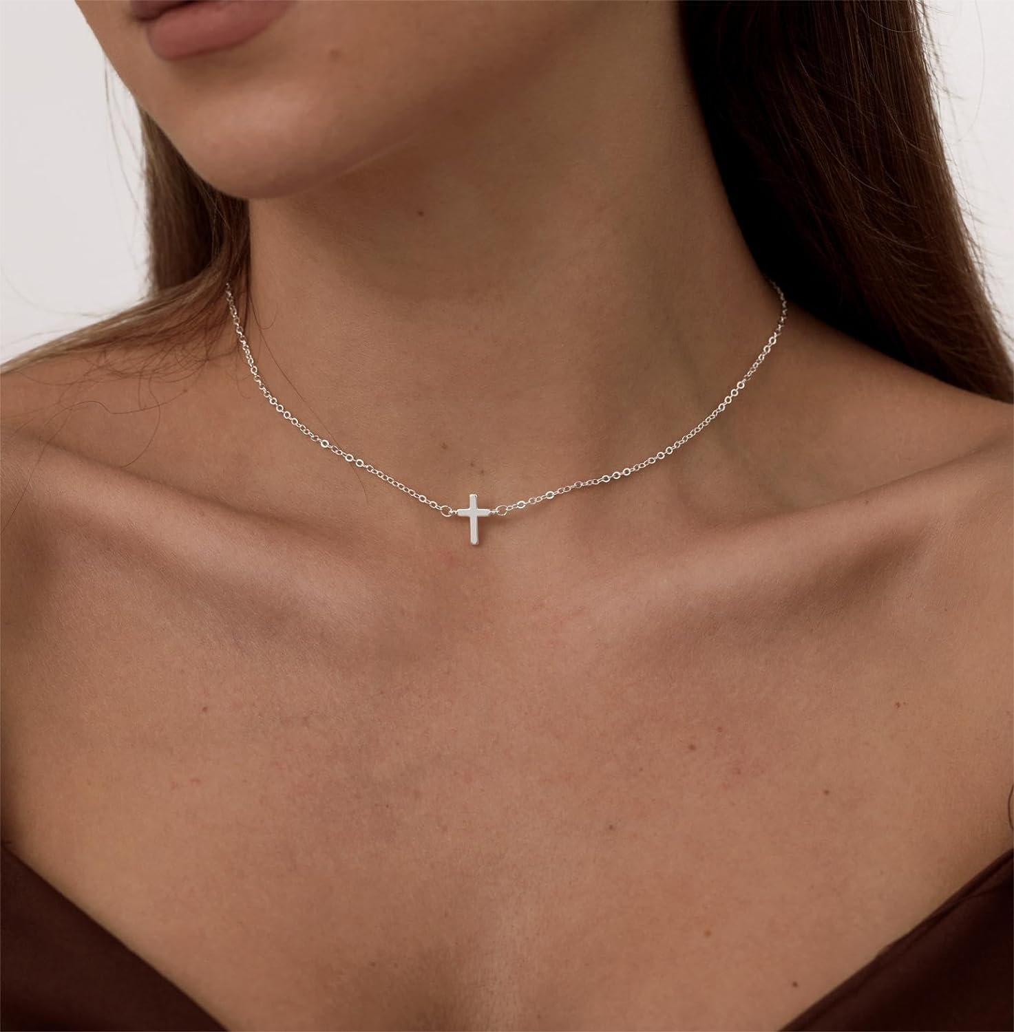 Cross Necklace For Women 14K Gold & Silver Plated Cross Pendant ...