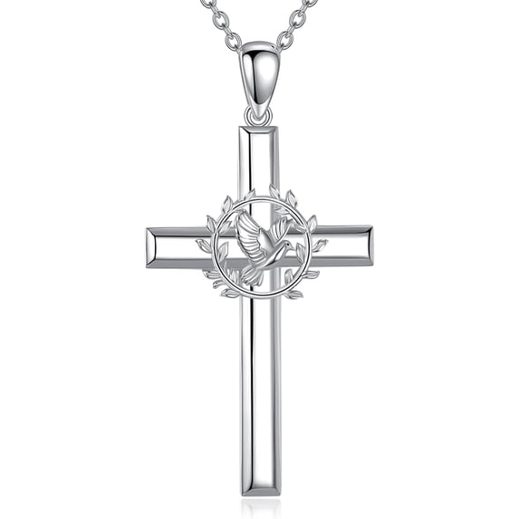 Cross Necklace for Women S925 Sterling Silver Tree of Life/Flower ...