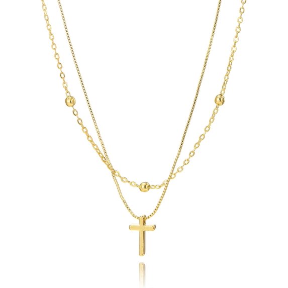 Cross Necklace for Women Stack, 16K Gold Plated Tiny Cute Choker ...
