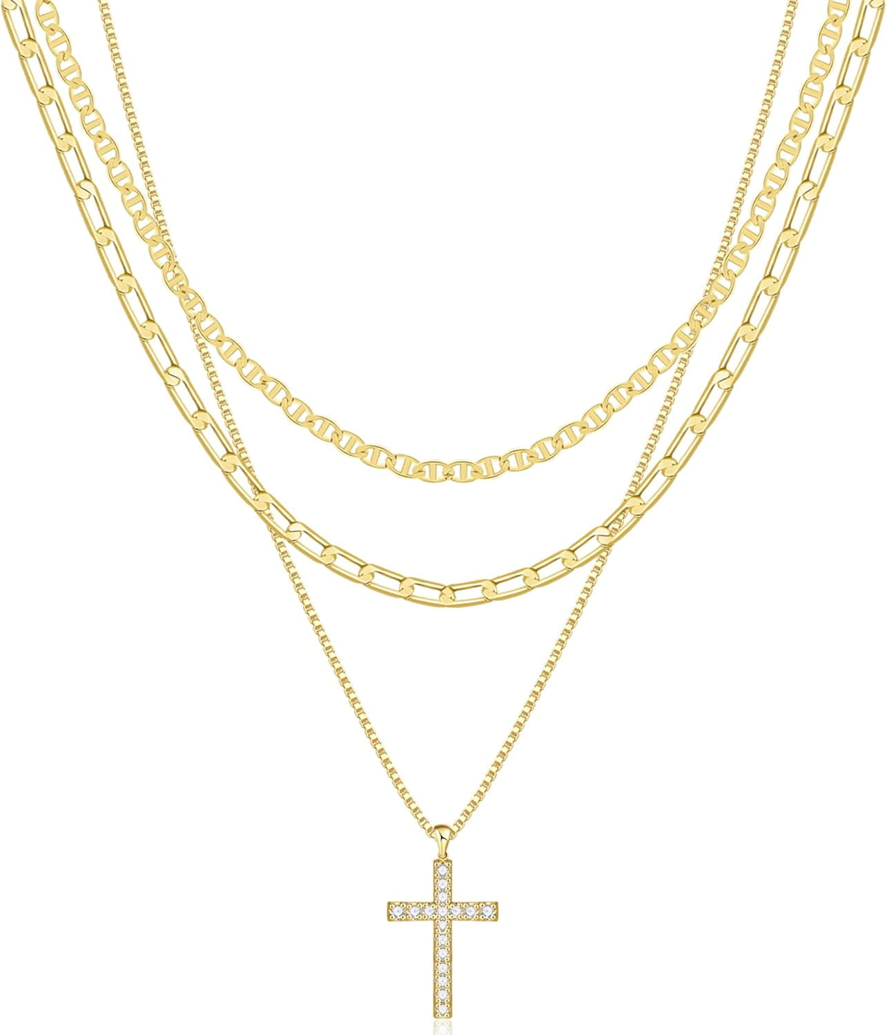 Cross Necklace for Women,Stackable Stacked Stacking Layering Layered ...