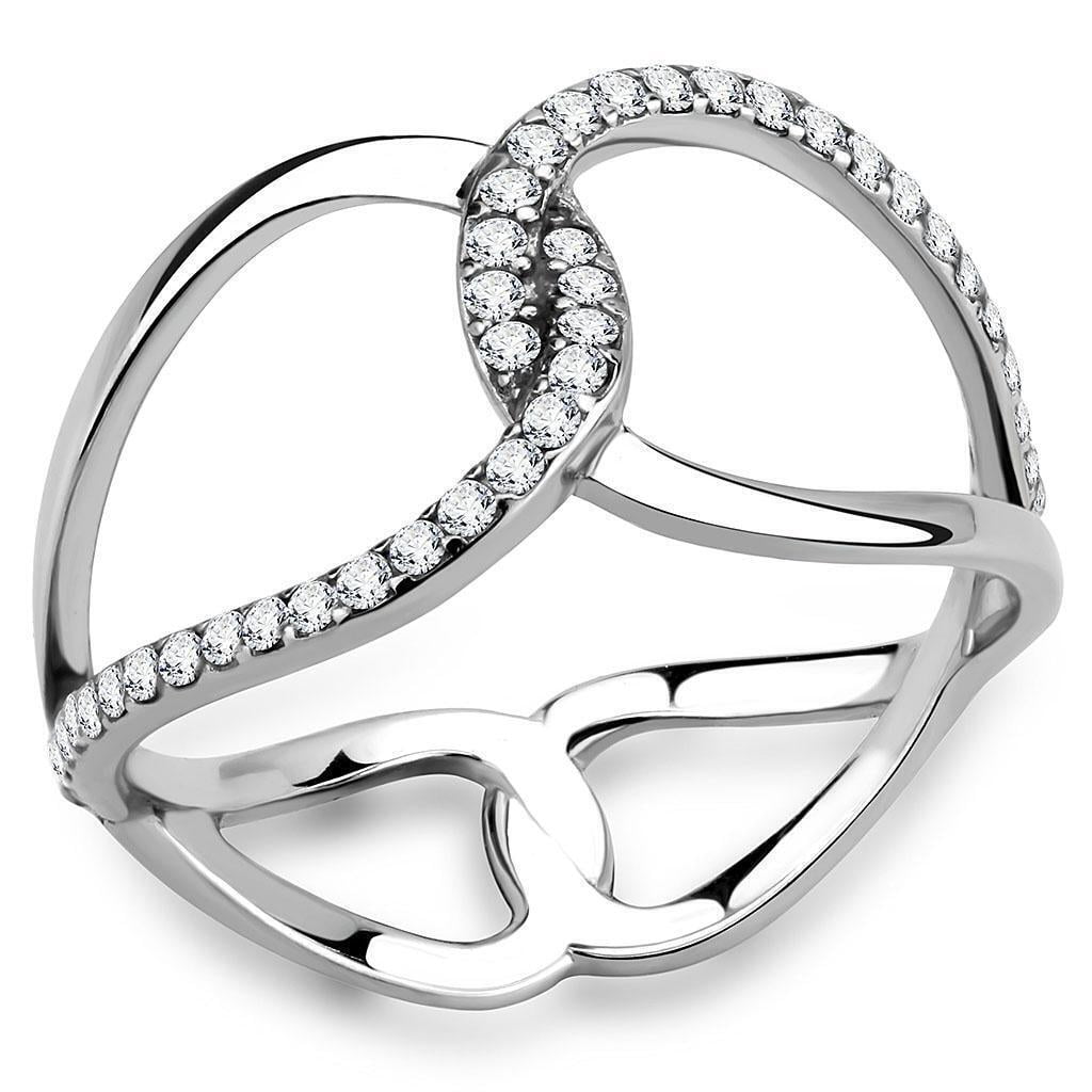 Cross Over Geometric Infinity Ring Stacking Midi Ring 1.5 Ct Diamond ...