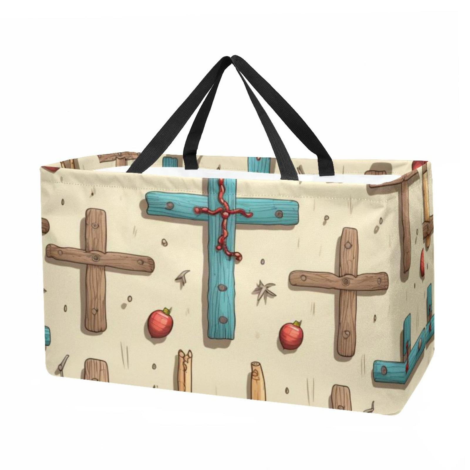 Cross Oxford Cloth Reusable Foldable Decorative Box – Large Capacity ...