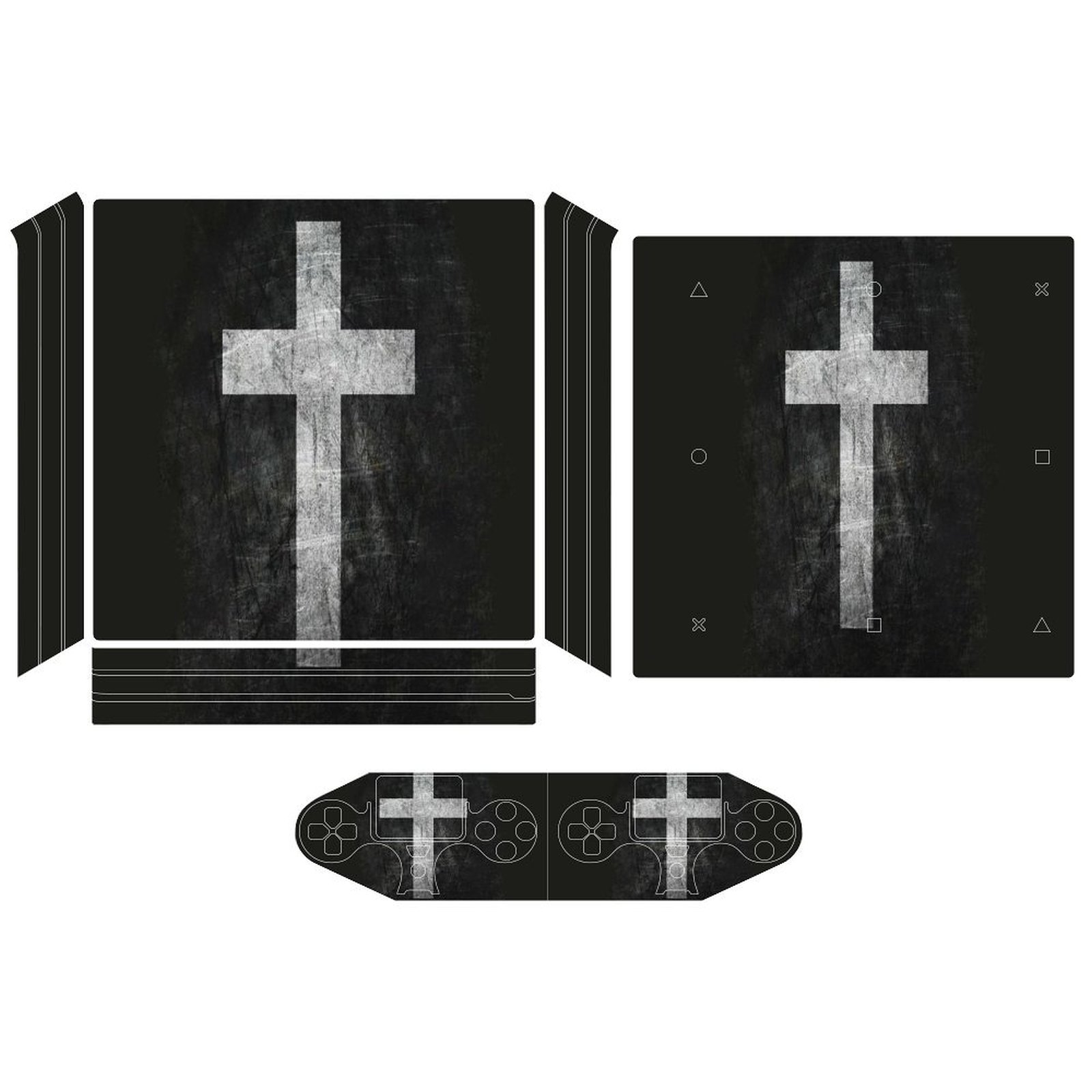Cross PS4/PS4 Pro/PS4 Slim Skin Sticker For Console And Controller ...