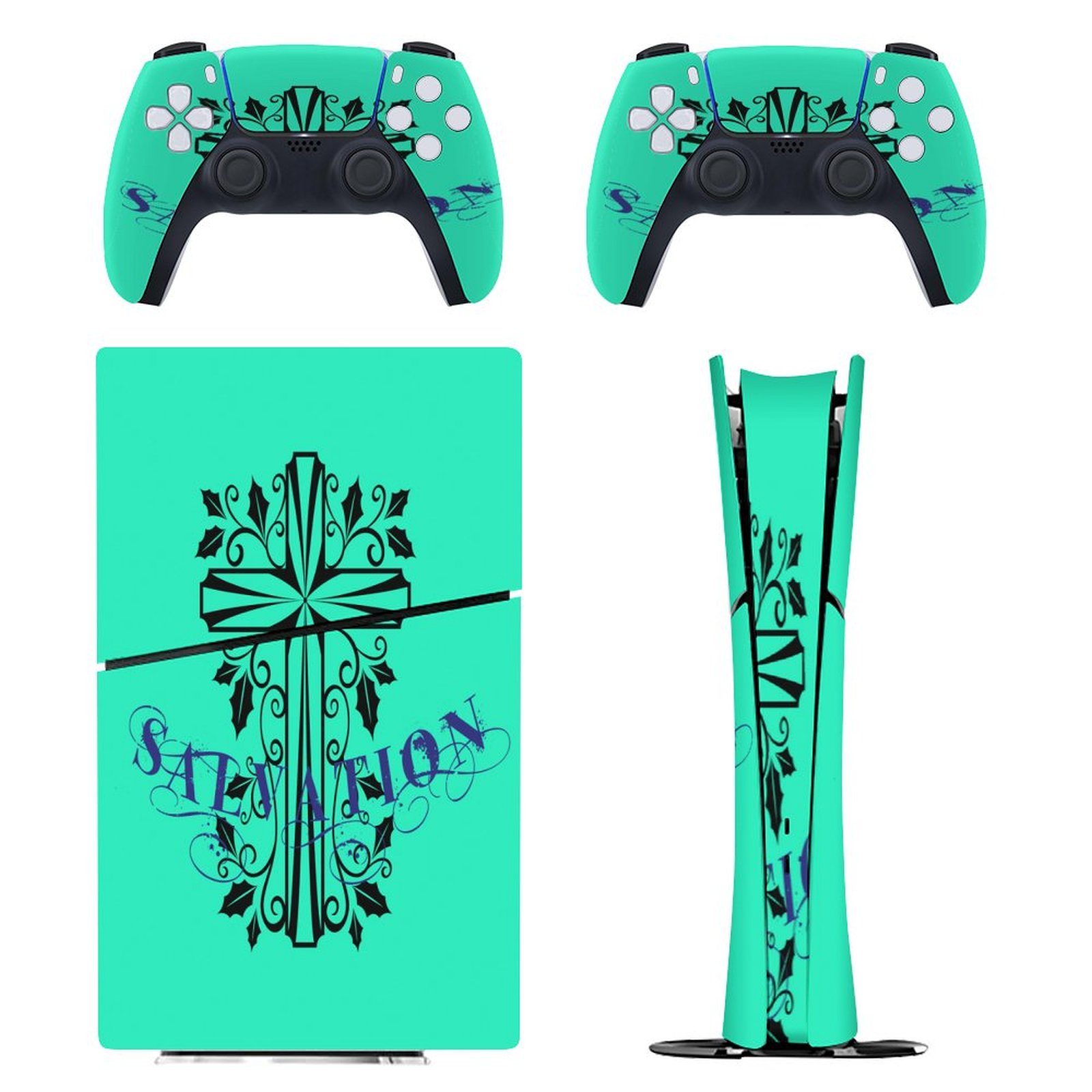 Cross PS5/PS5 Slim Digital Disc Skin Sticker For Console And Controller ...