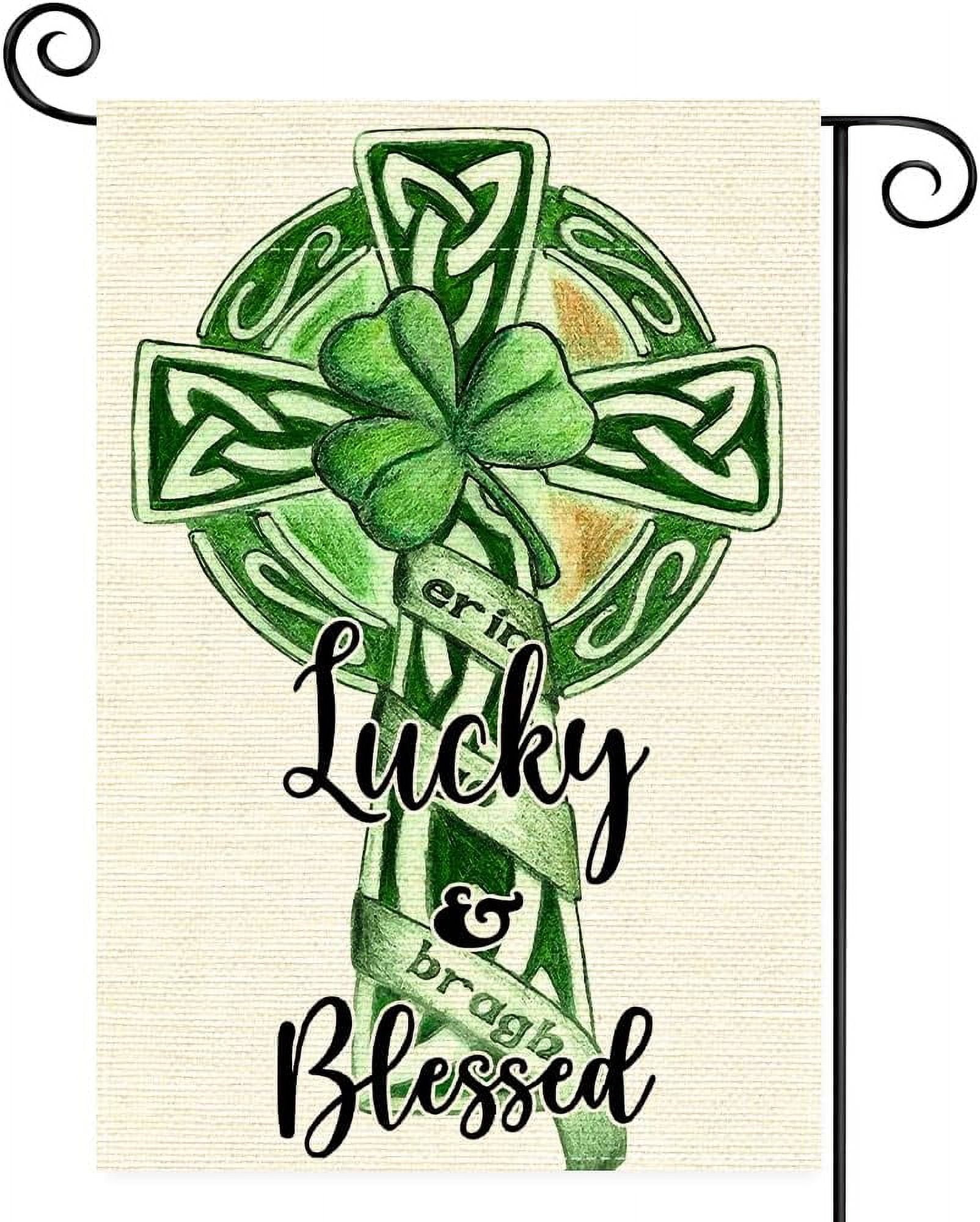 Cross Patricks Day Garden Flag Double Sided For Outside,Best Choice ...