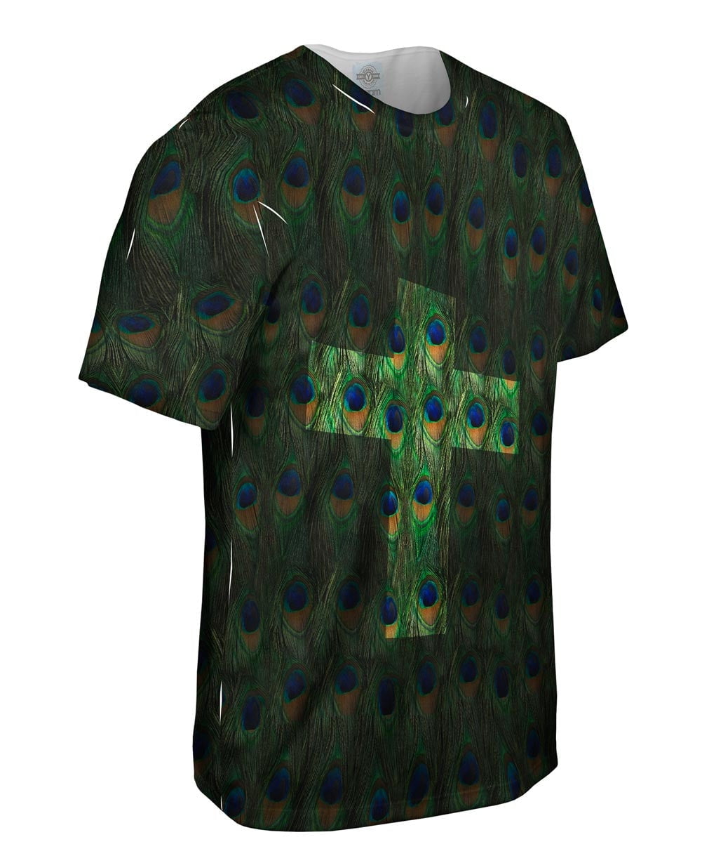 Cross Peacock Animal Skin Mens T-Shirt All Over Print - Walmart.com