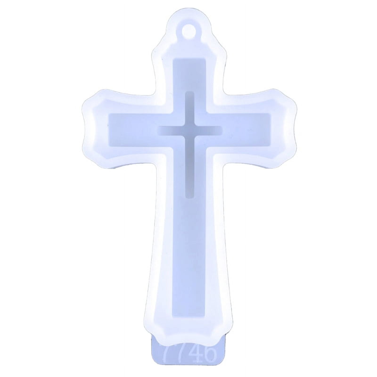 Cross Pendant Mold Crystal Epoxy Resin Mold Crucifix Silicone Mold ...
