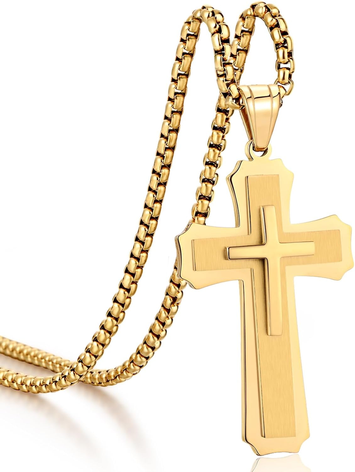 Cross Pendant Necklace for Men, Men's Cross Necklace 316L Stainless ...