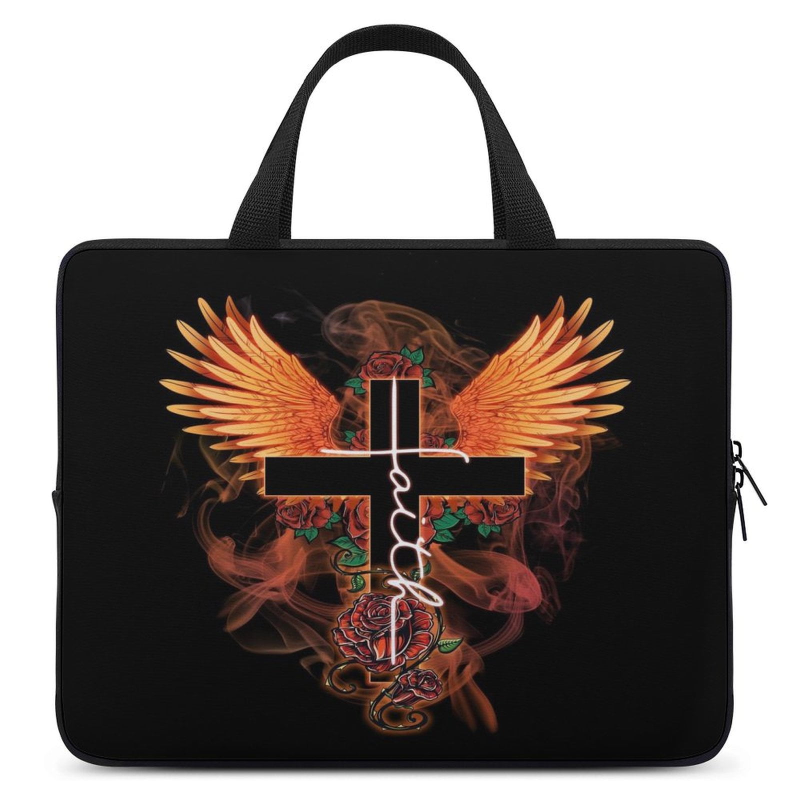 Cross Phoenix Wings Roses Faith Laptop Bag Women Man 10 12 13 15 17 ...
