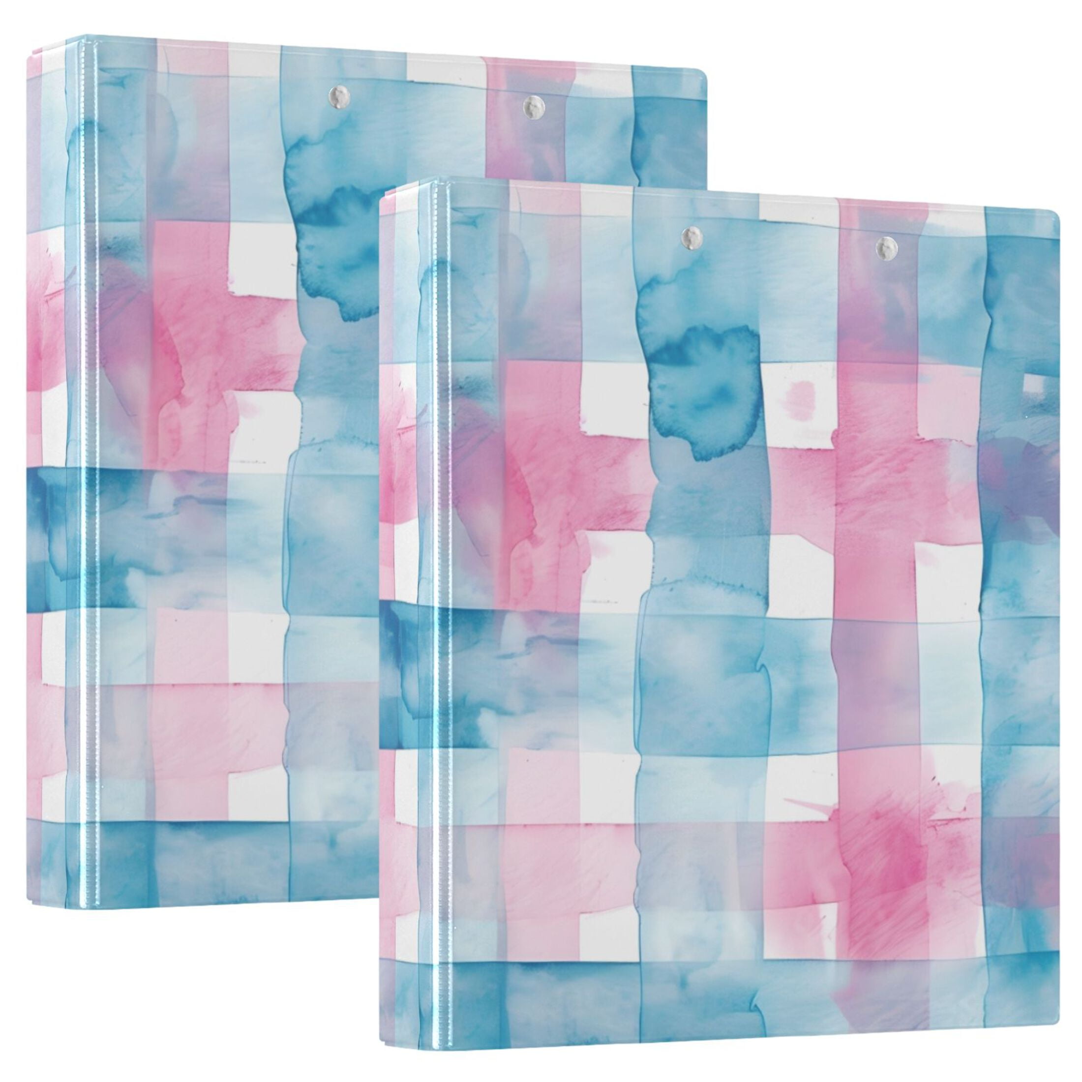 Cross Pink Blue 3 Ring Binders 1.5 inch Hardcover File Folders with ...