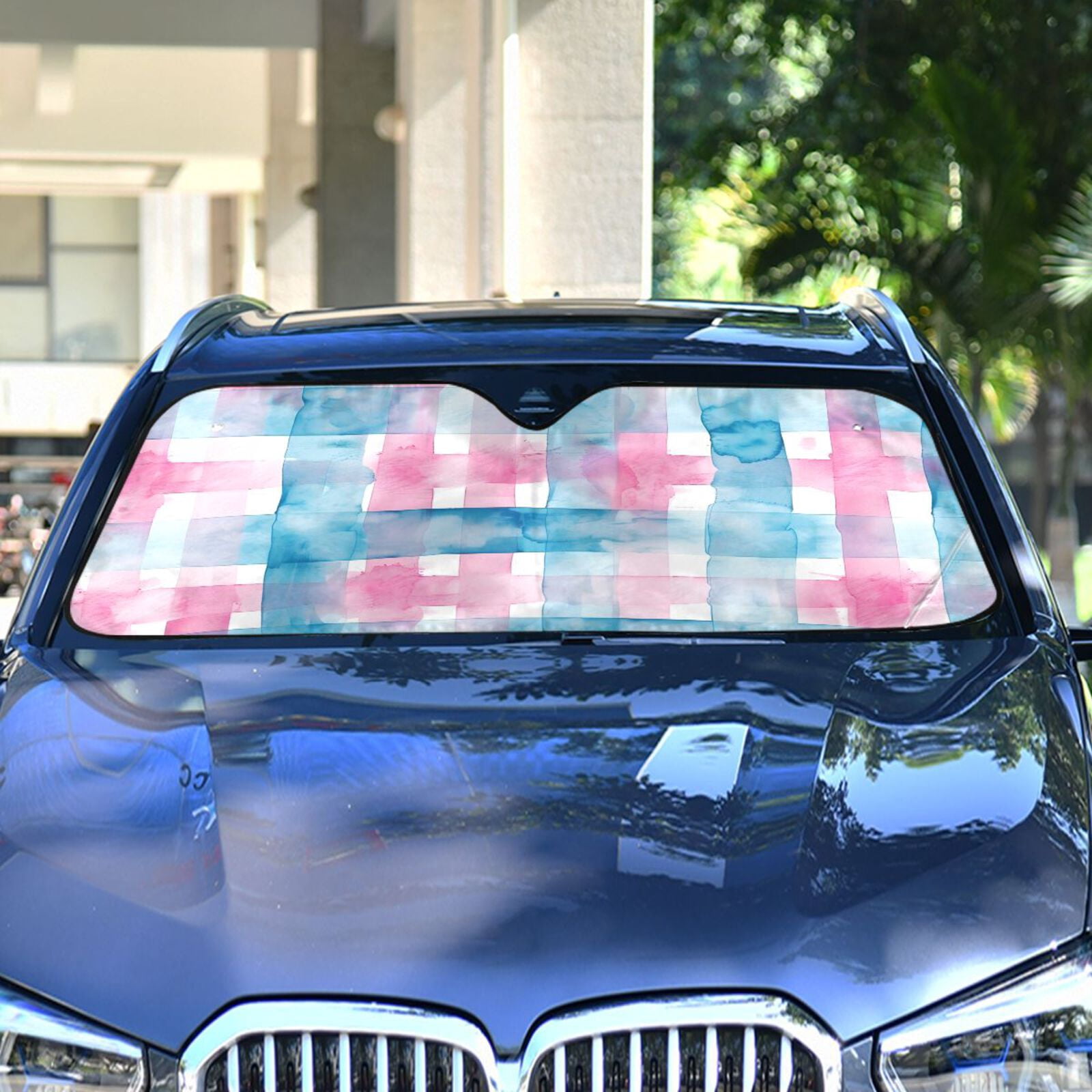 Cross Pink Blue Automotive Front Car Windshield Sun Shade Reflector ...