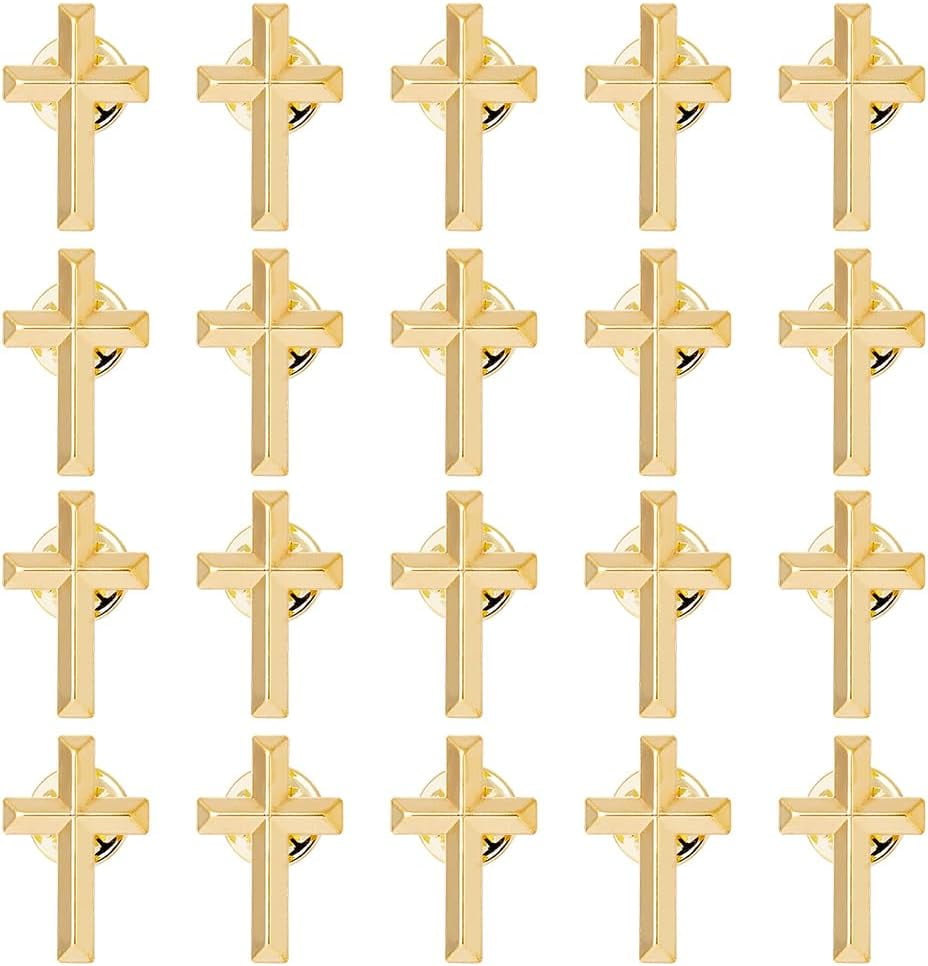 Cross Pins Bulk Alloy Cross brooch Metal Religious Lapel Pins Small ...