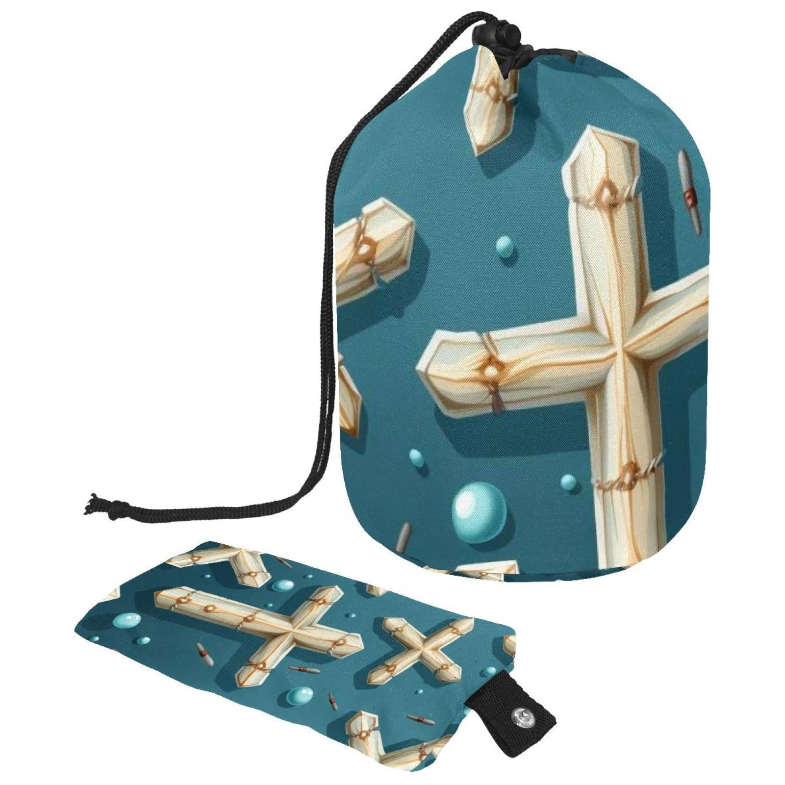 Cross Portable Drawstring Foldable Travel Wash Bag Laundry Bag Shower ...