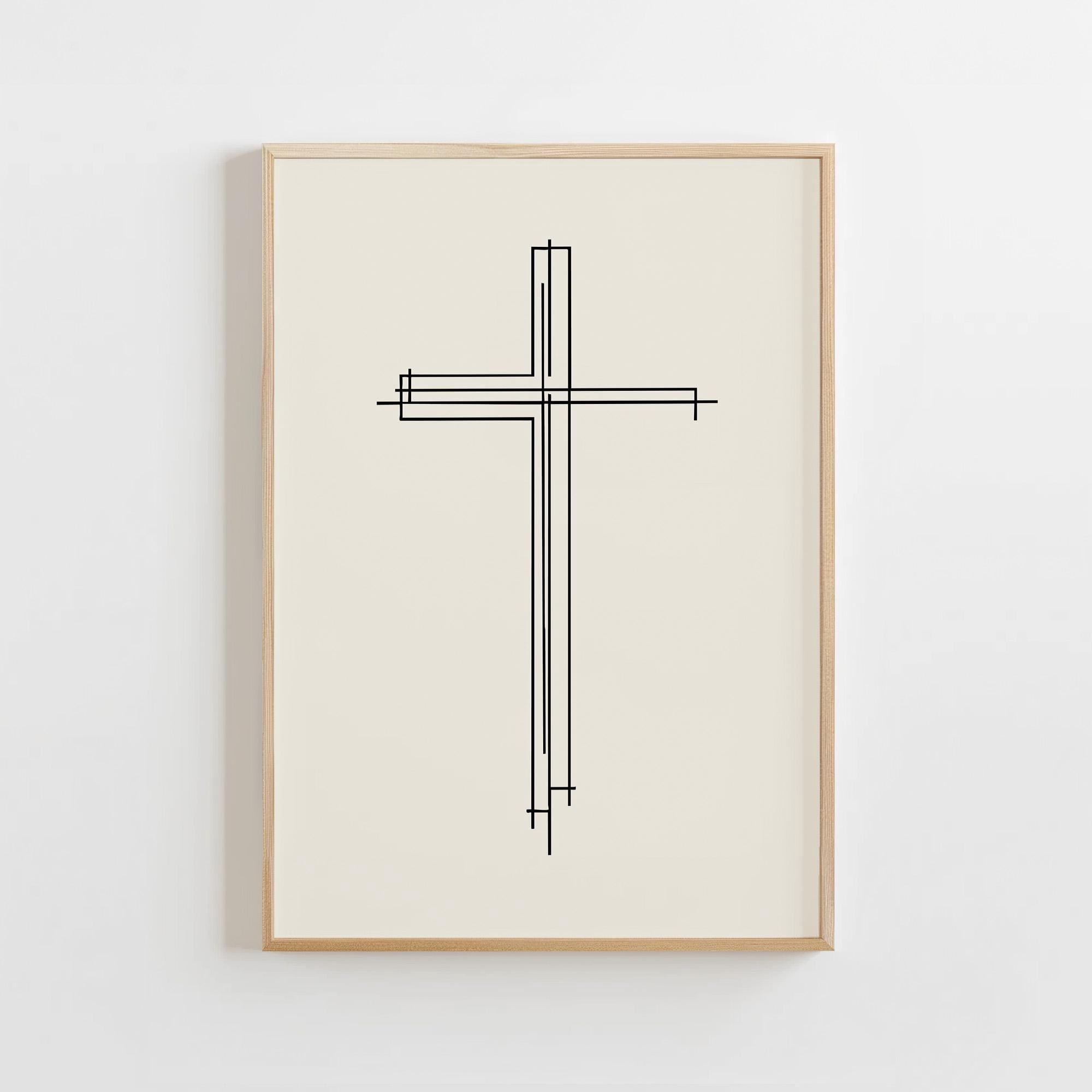 The Cross Poster, Jesus Poster, Christian Poster, Christian, Retro ...