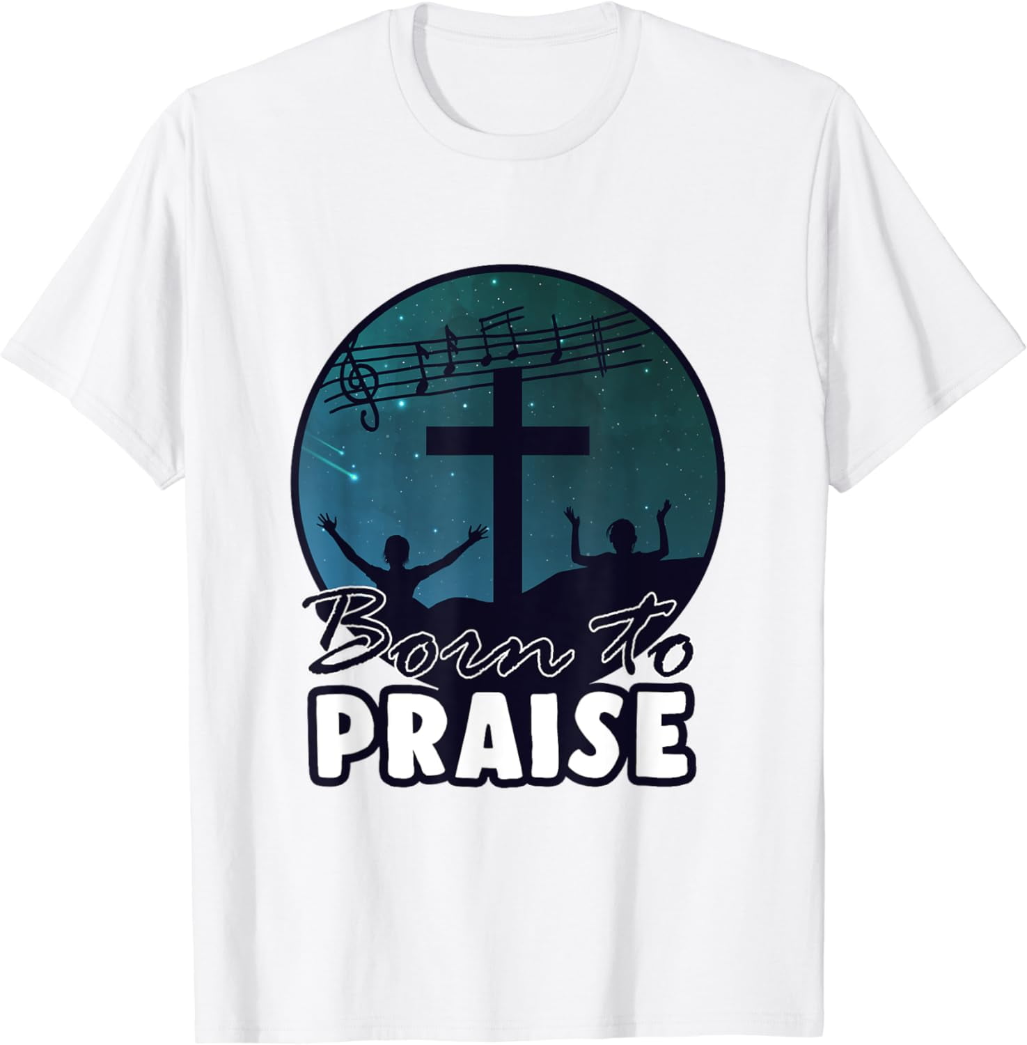 Cross Praise Choir Music Church Singer Jesus Singing Gift T-Shirt ...
