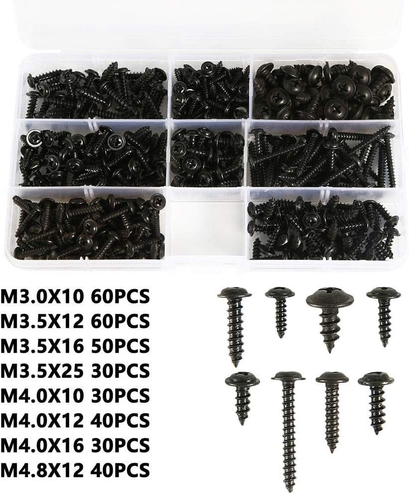 Cross Recessed Round Head Truss Head Self Tapping Screws, 340pcs ...