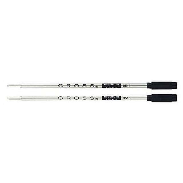 Cross Authentic Medium Point Ballpoint Pen Refills, Black Ink, 2/Pack ...