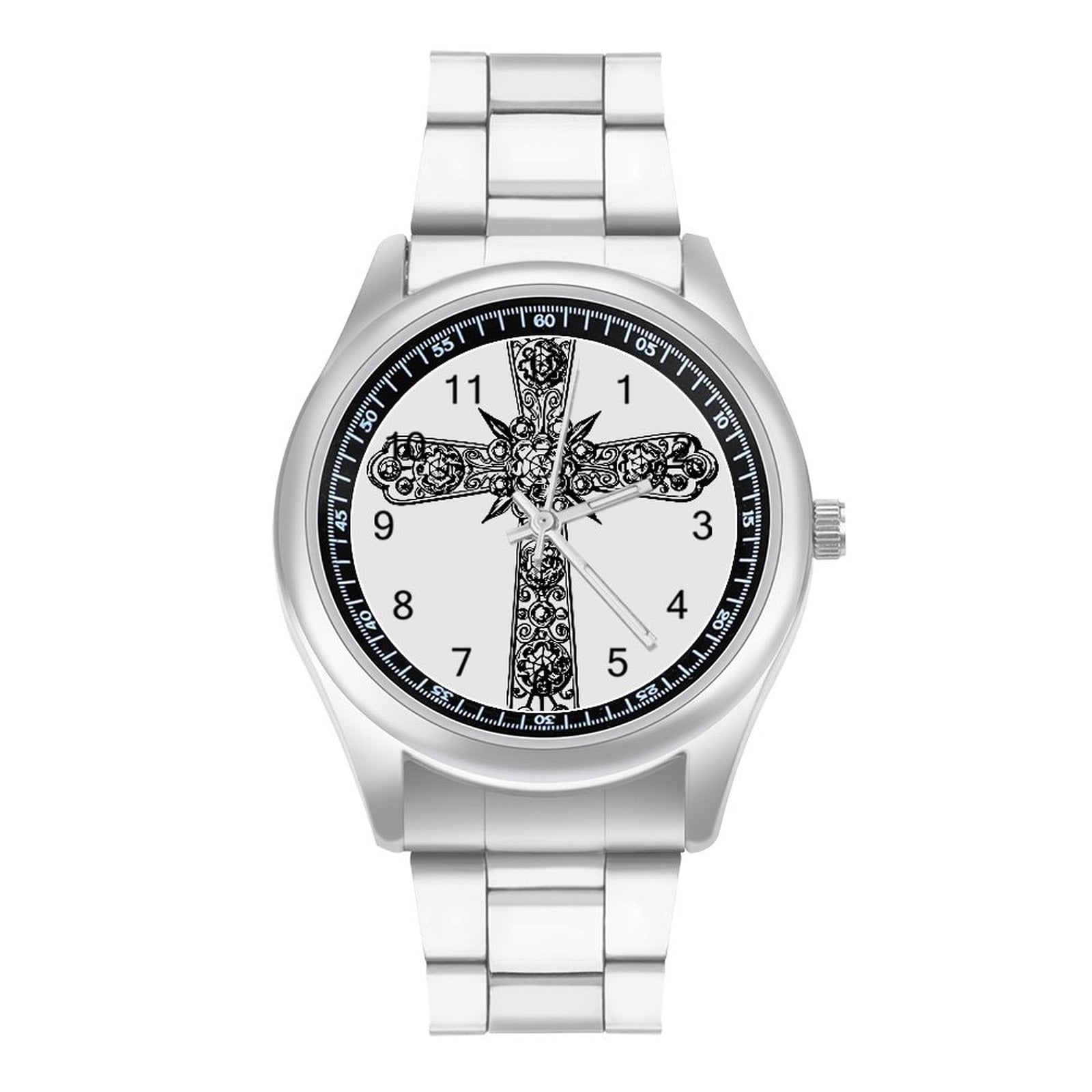 Cross, Religion, Faith Wrist Watches for Men Metal Band Watch Fashion ...
