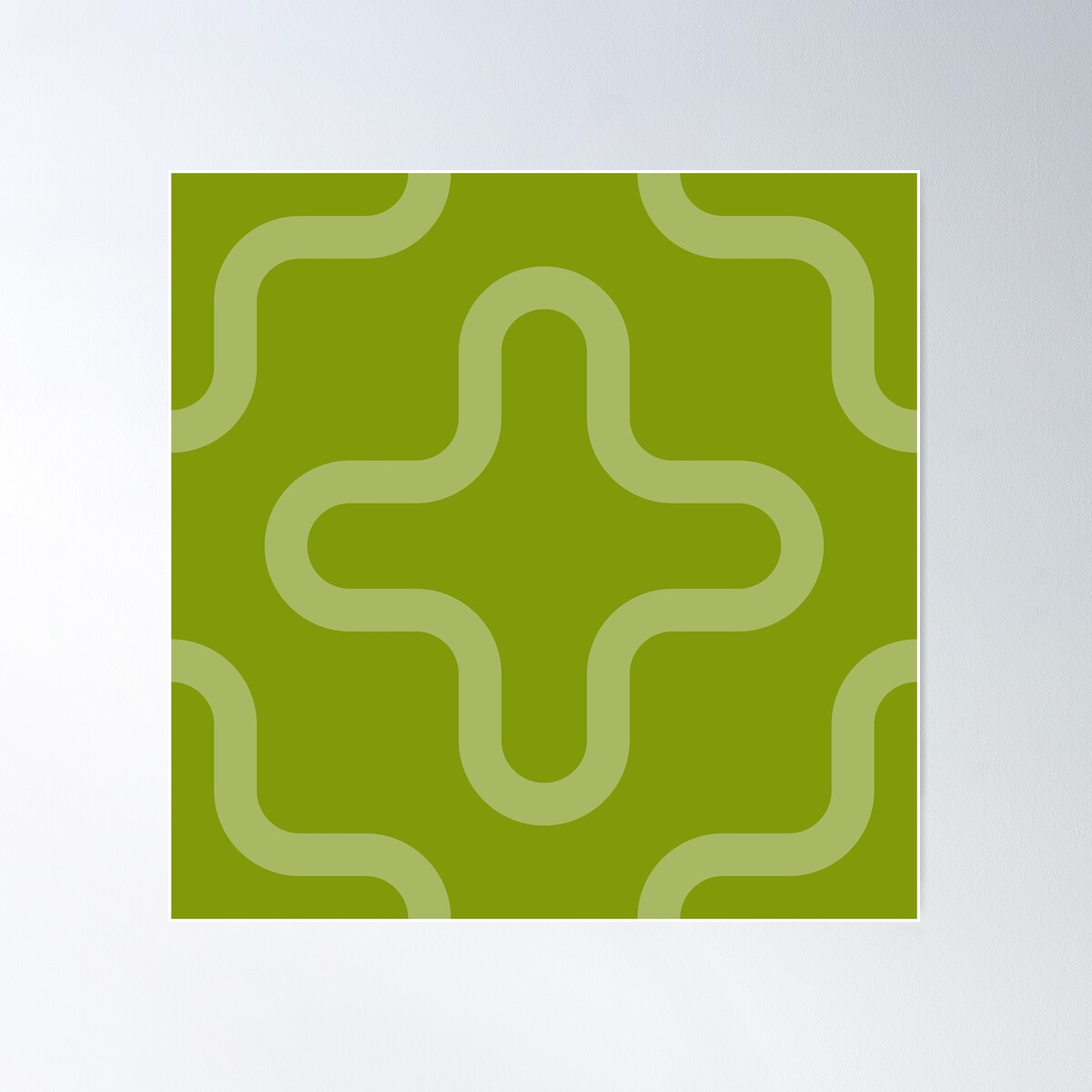 Cross Repeat Pattern Poster Wall Art, Modern Wall Decor For Living Room ...