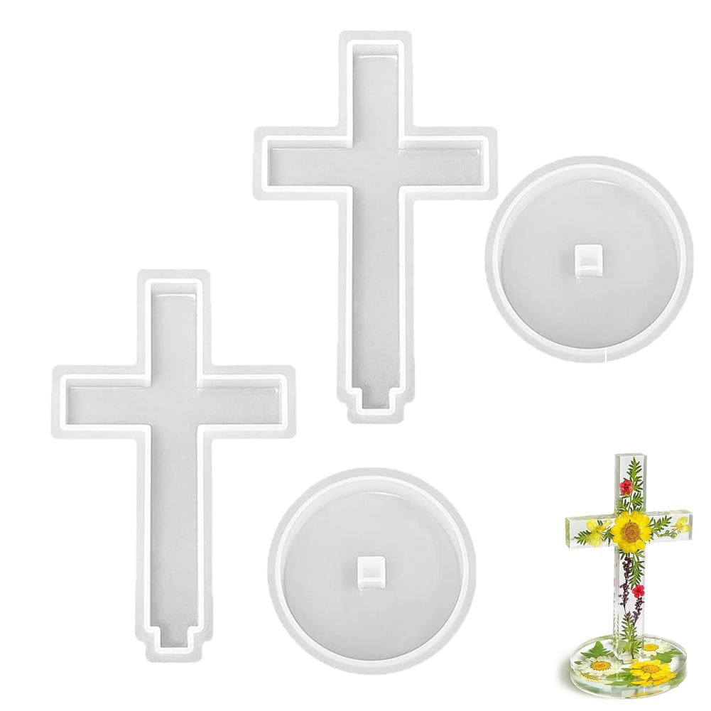 Cross Resin Molds with Base,5'' Crucifix Mold for Epoxy Resin,Floral ...