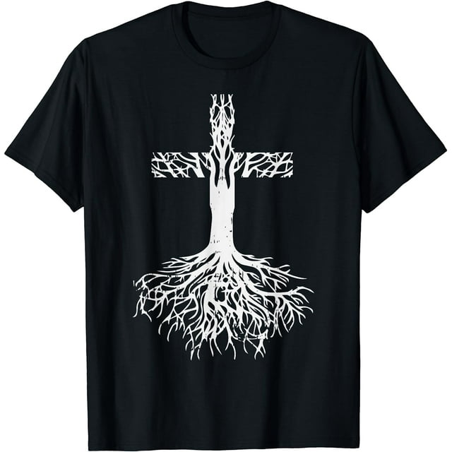 Cross Roots God Jesus Christ Faith Religious Christian T T Shirt