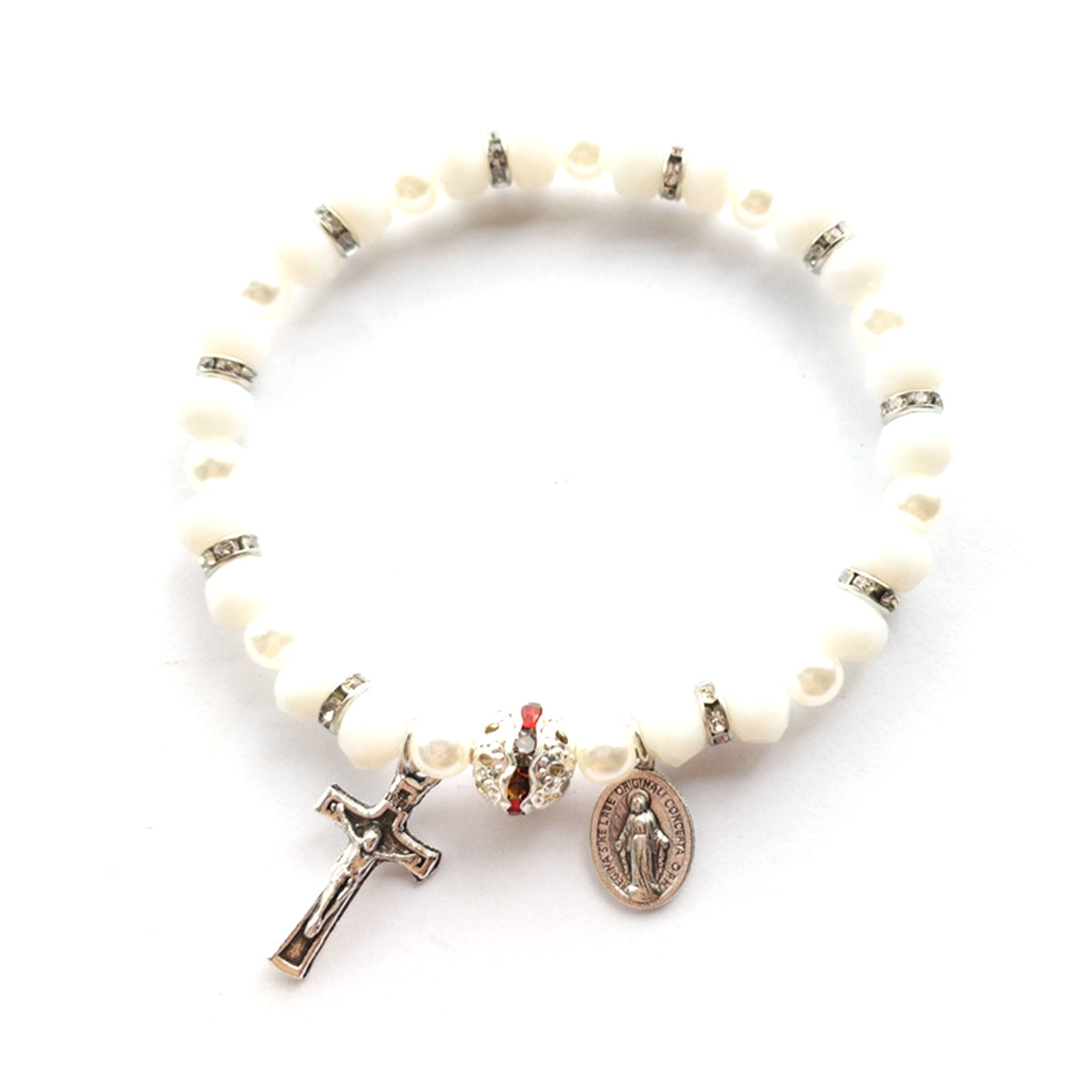 Cross Rosary Bracelet Decorative Ornament Present Accessories Supplies ...