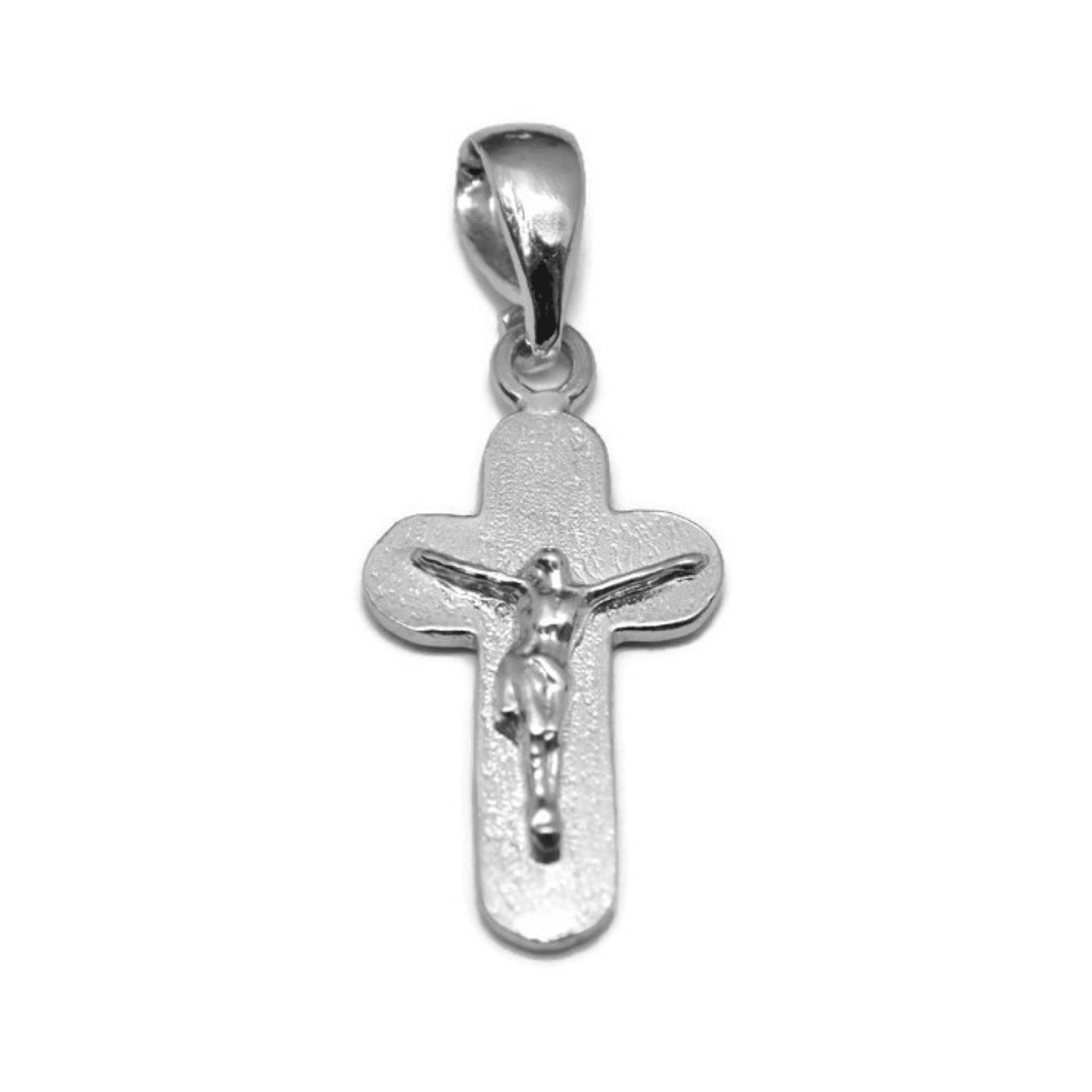 Cross Round Latina With Jesus Christ Charm Pendant .925 Sterling silver ...
