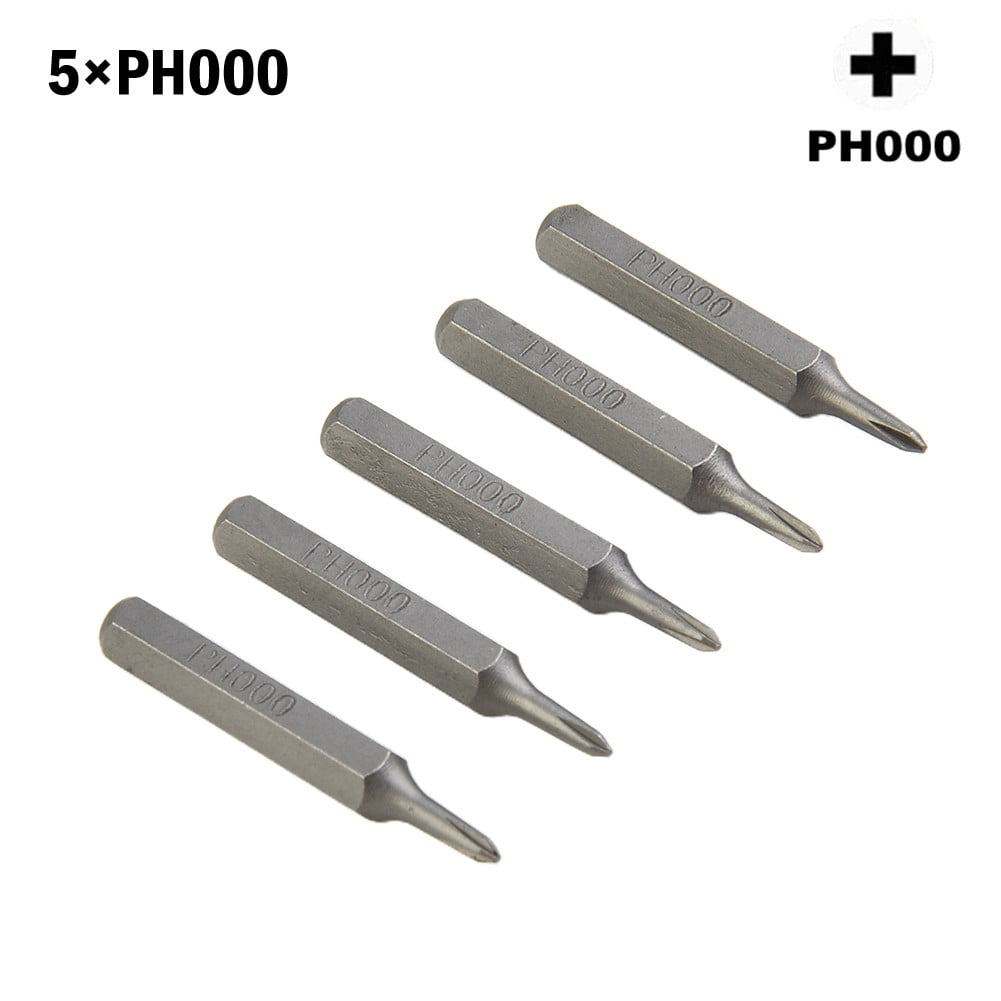 Cross Screwdriver Bits Set with 4mm Hex Shank for Power Tools - 5 ...
