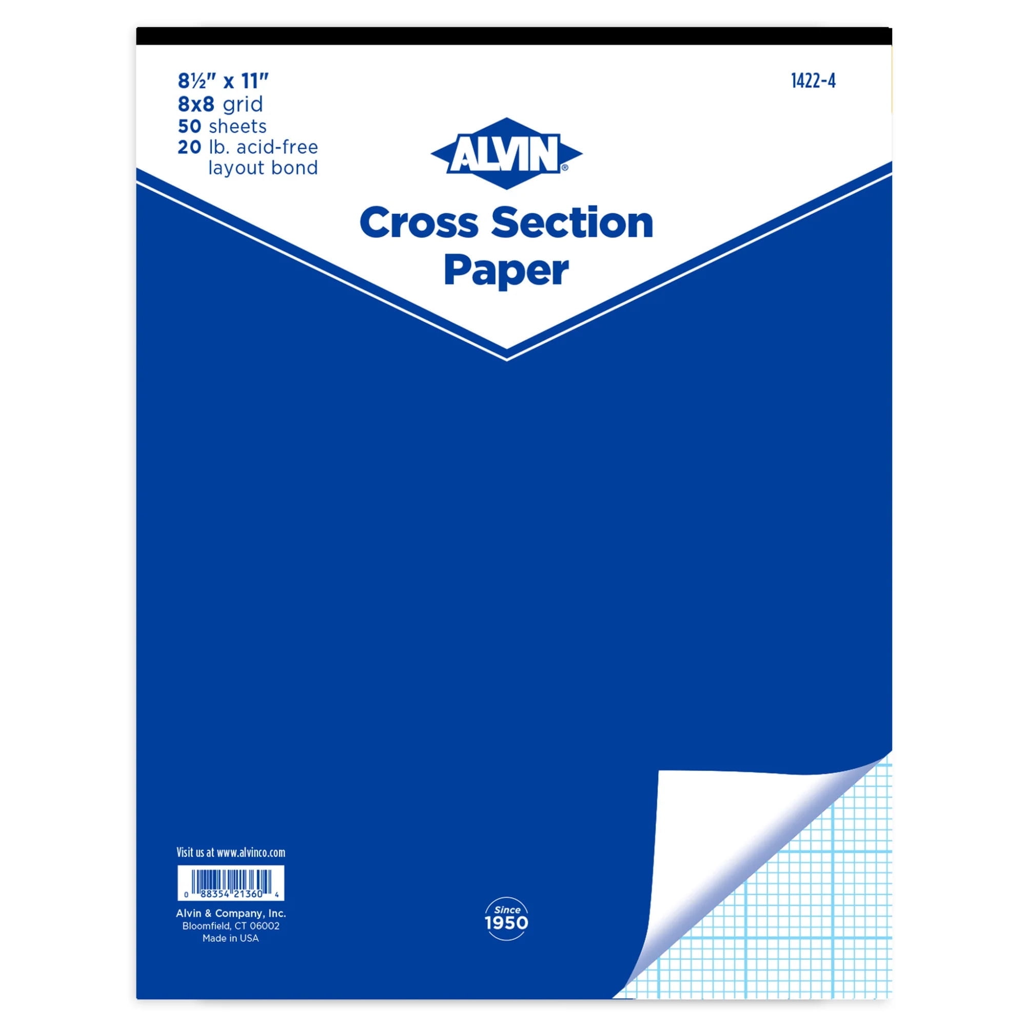 Cross Section Graph Paper Pad / 50 Sheet available in 4x4, 8x8 or 10x10 ...